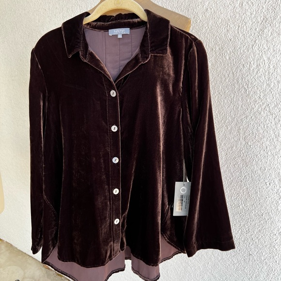 Habitat | Tops | Habitat Chocolate Brown Velour Blouse | Poshmark